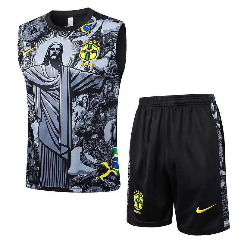 2025 Brazil Vest Training Jersey(A Set)