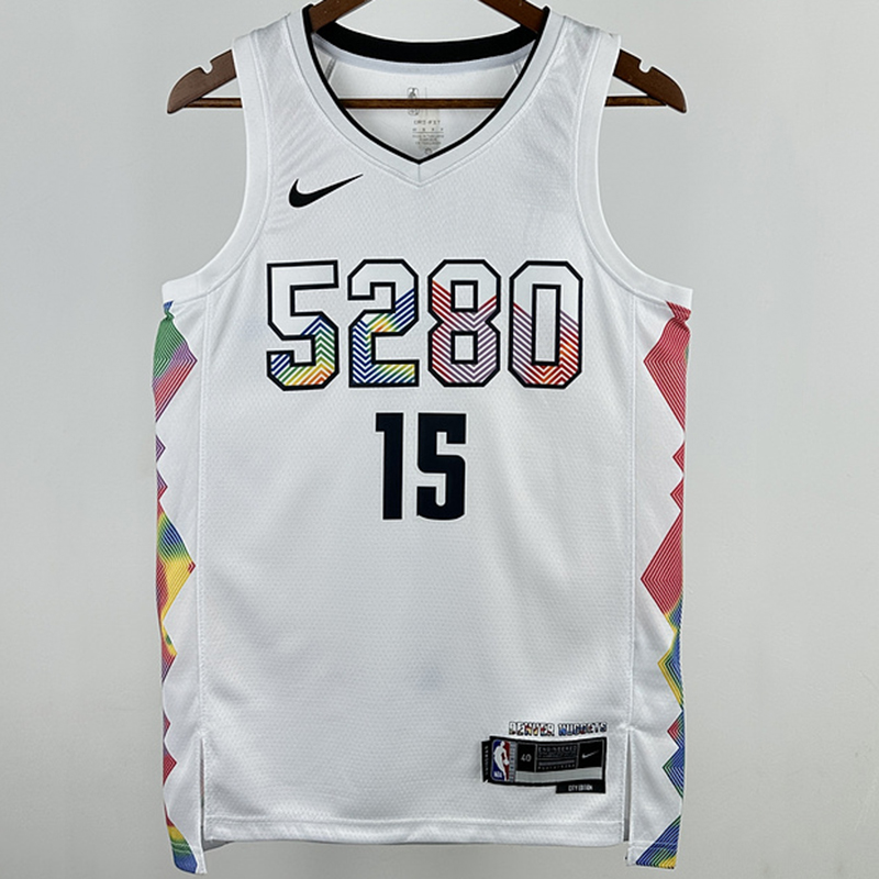 2025 Nuggets JOKIC #15 White City Edition NBA Jersey