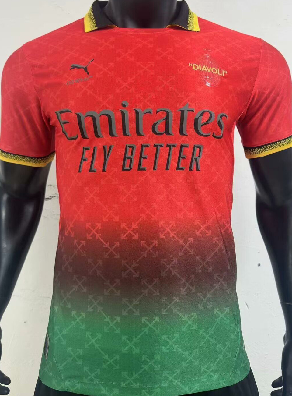 2025 AC Milan X Offwhite Player Version Soccer Jersey