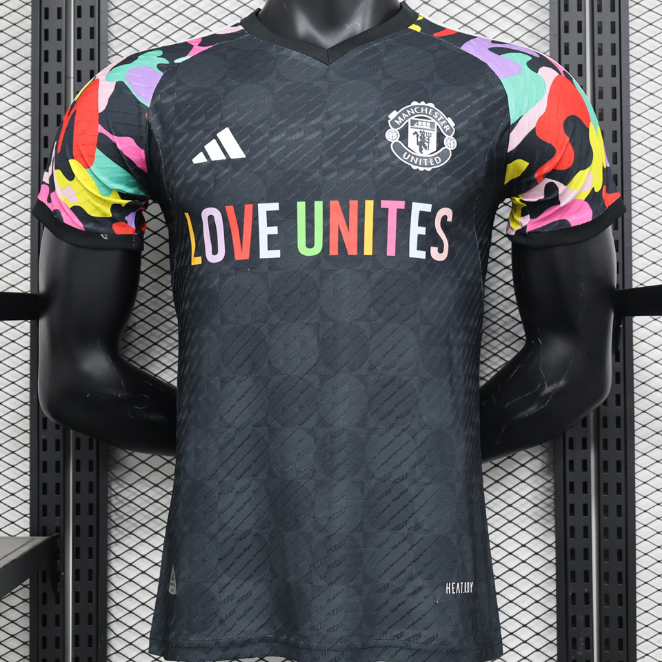 2024 M Utd x Love Unites Black Player Version Jersey