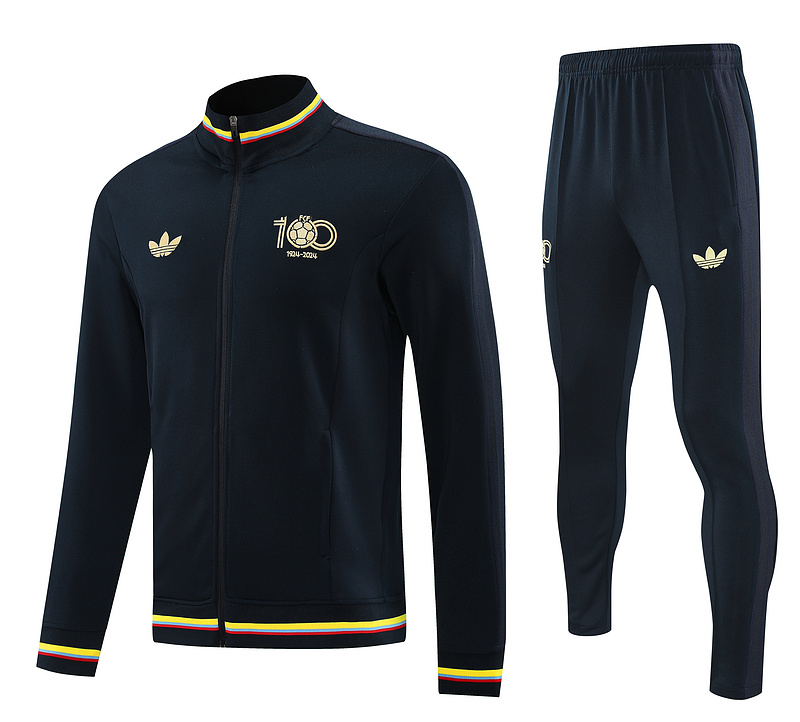 2025 Colombia Black Jacket Tracksuit