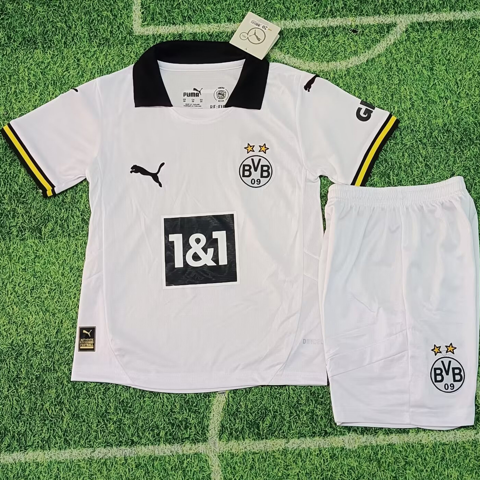 2024/25 BVB Third White Kids Soccer Jersey