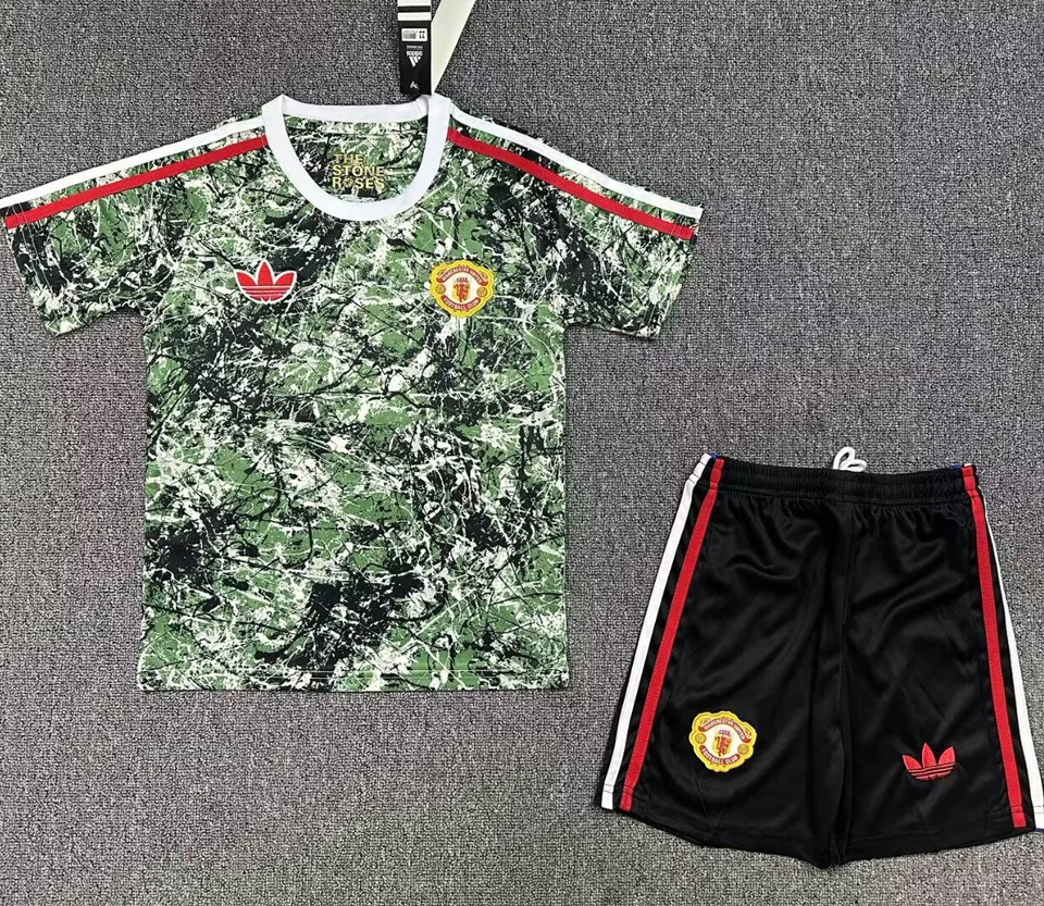 2024 M Utd x AD x Stone Roses Kids Soccer Jersey