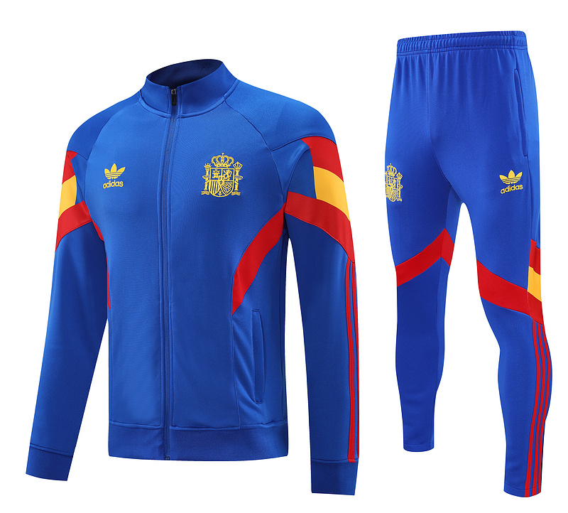 2025 Spain Blue Jacket Tracksuit
