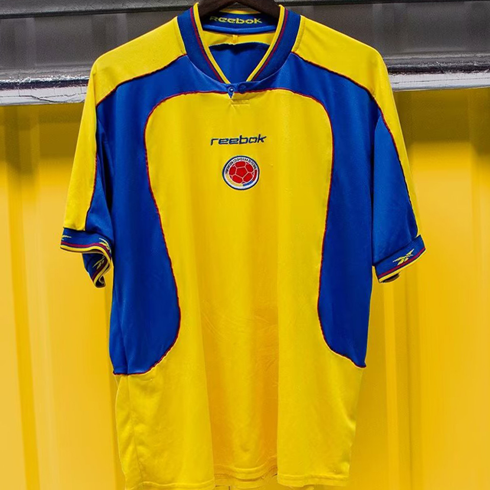 2001/02 Colombia Home Yellow Retro Soccer Jersey