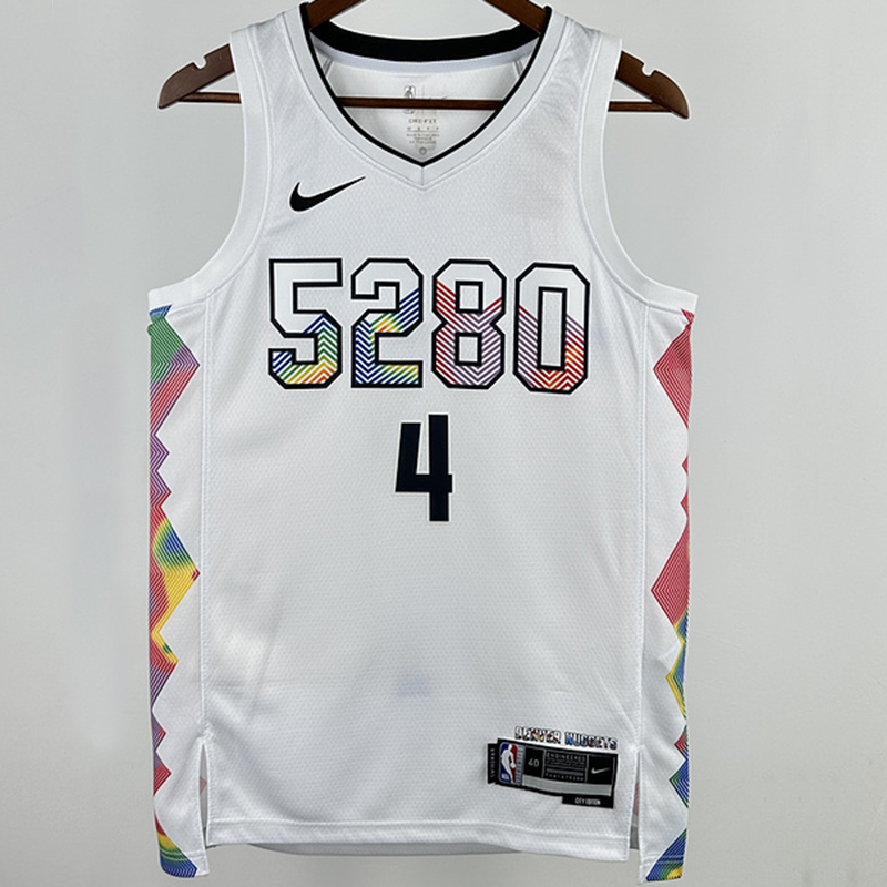 2025 Nuggets WESTBROOK #4 White City Edition NBA Jersey