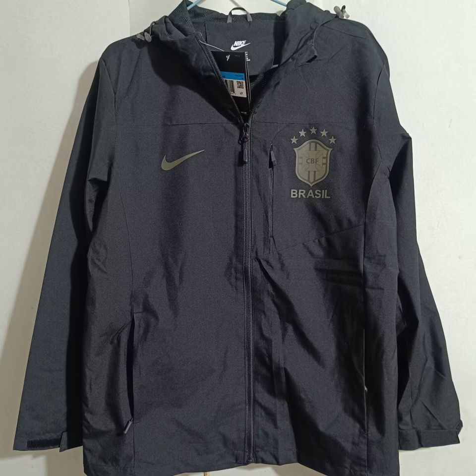 2025 Brazil Black Windbreaker