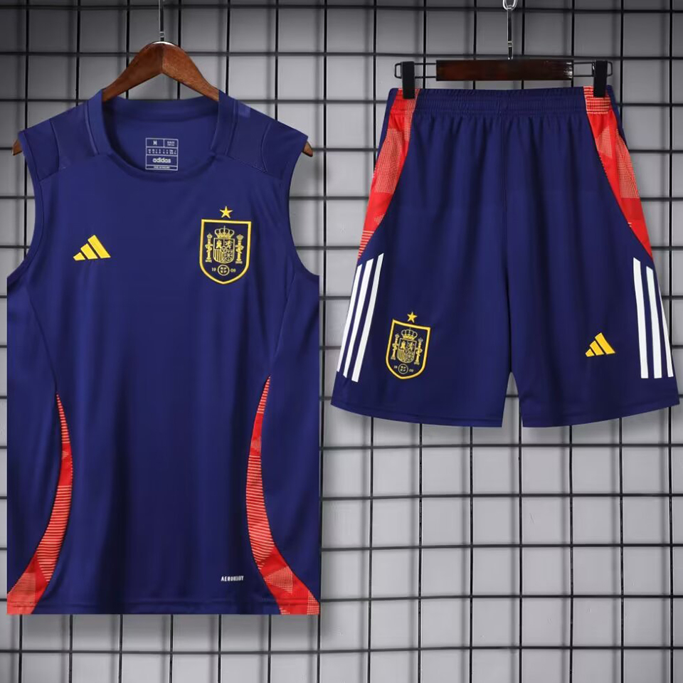 2025 Spain Sapphire Blue Vest Training Jersey