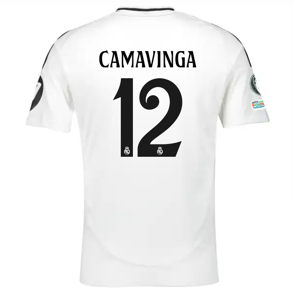 CAMAVINGA #12 RM 1:1 Quality Home Fans Jersey 2024/25 （UCL Font)