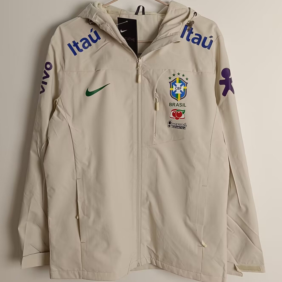 2025 Brazil Off White Windbreaker