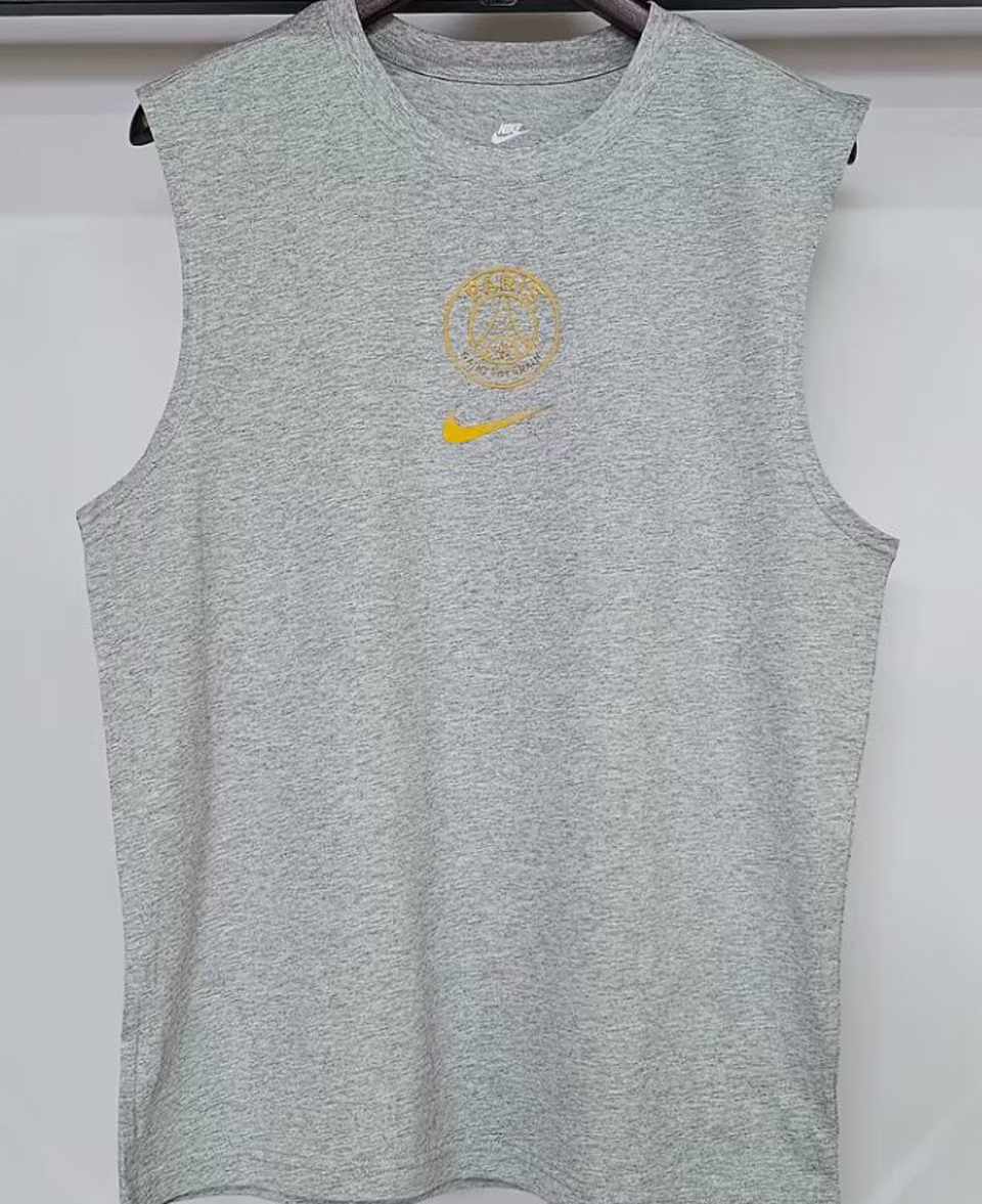 2025 PSG Grey Pure Cotton Vest Jersey