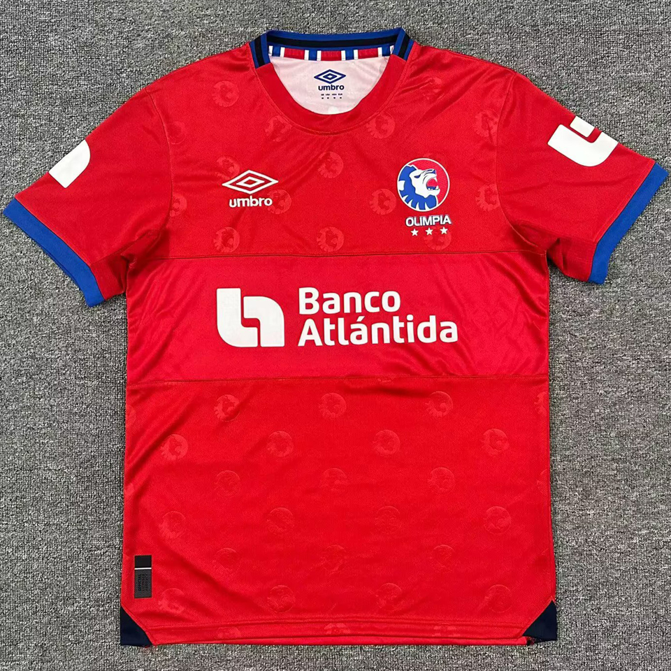2025/26 CD Olimpia Away Red Fans Soccer Jersey 洪甲奥林匹亚