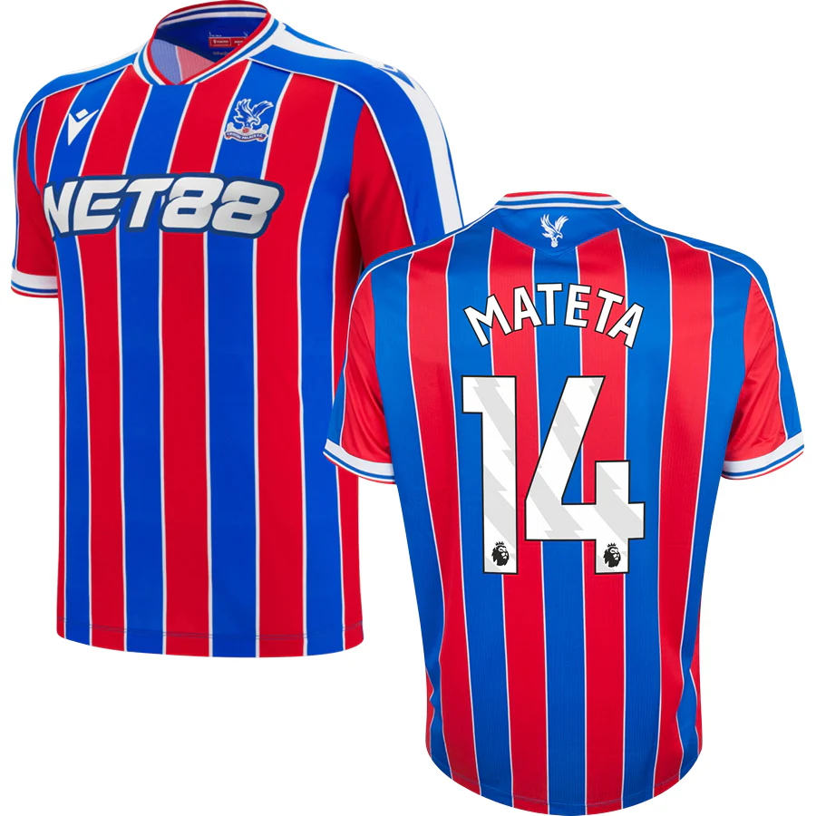 MATETA #14 Crystal Palace Home Fans Soccer Jersey 2025/26 (League Font ...