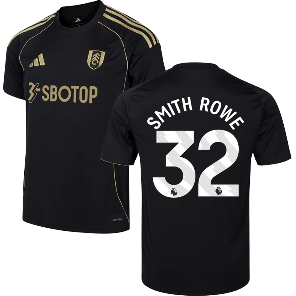 SMITH ROWE #32 Fulham Third Black Fans Soccer Jersey 2025/26 (League ...