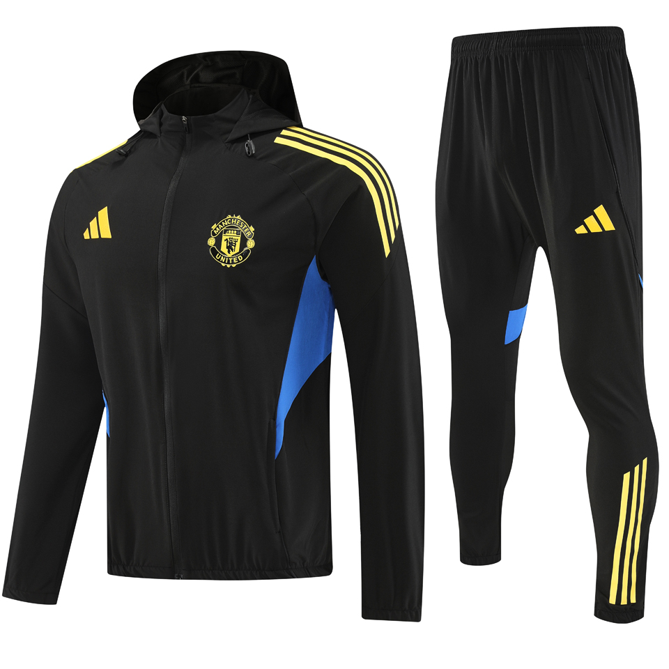 2026 M Utd Black Windbreaker Jacket （A Set）