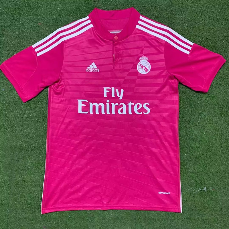 US$ 19.00 - 2014-2015 RMA Away Pink Retro Soccer Jersey - www.okkinetic.com