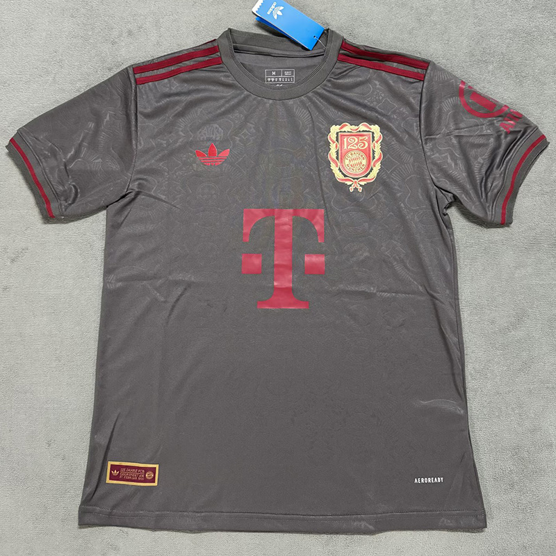 US$ 14.50 - 24-25 Bayern Grey 125th Anniversary Fans Soccer Jersey *灰色 ...