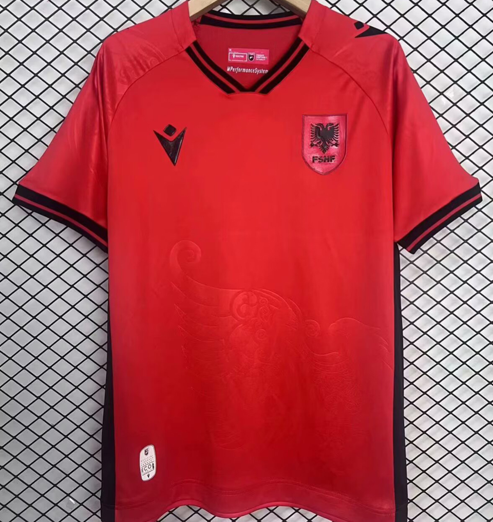 2025/26 Albania Home Red Fans Soccer Jersey