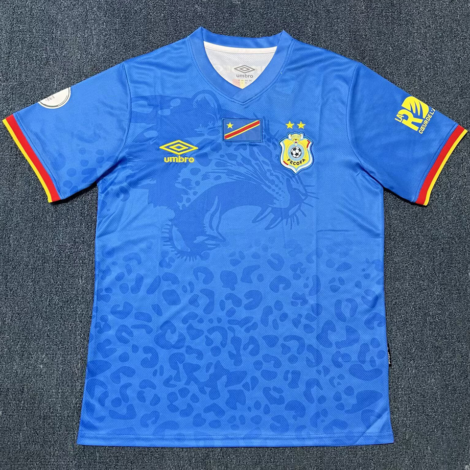 2025/26 Congo DR Home Blue Fans Soccer Jersey