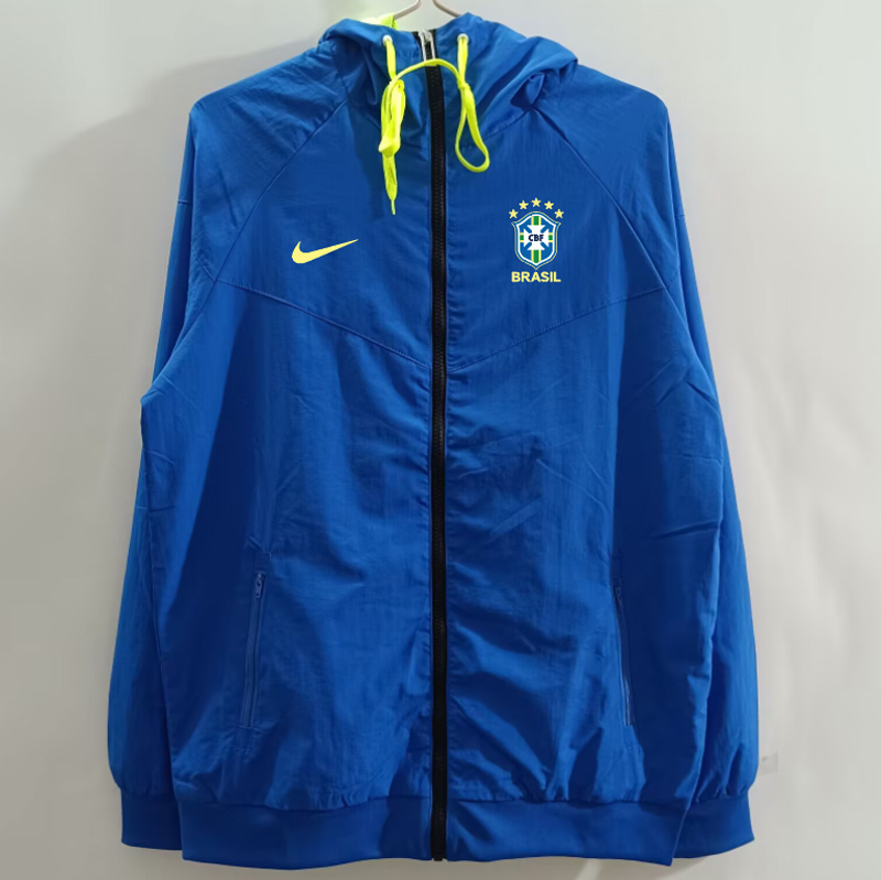 US$ 30.00 - 25-26 Brazil Blue Windbreaker - www.topsport01.com