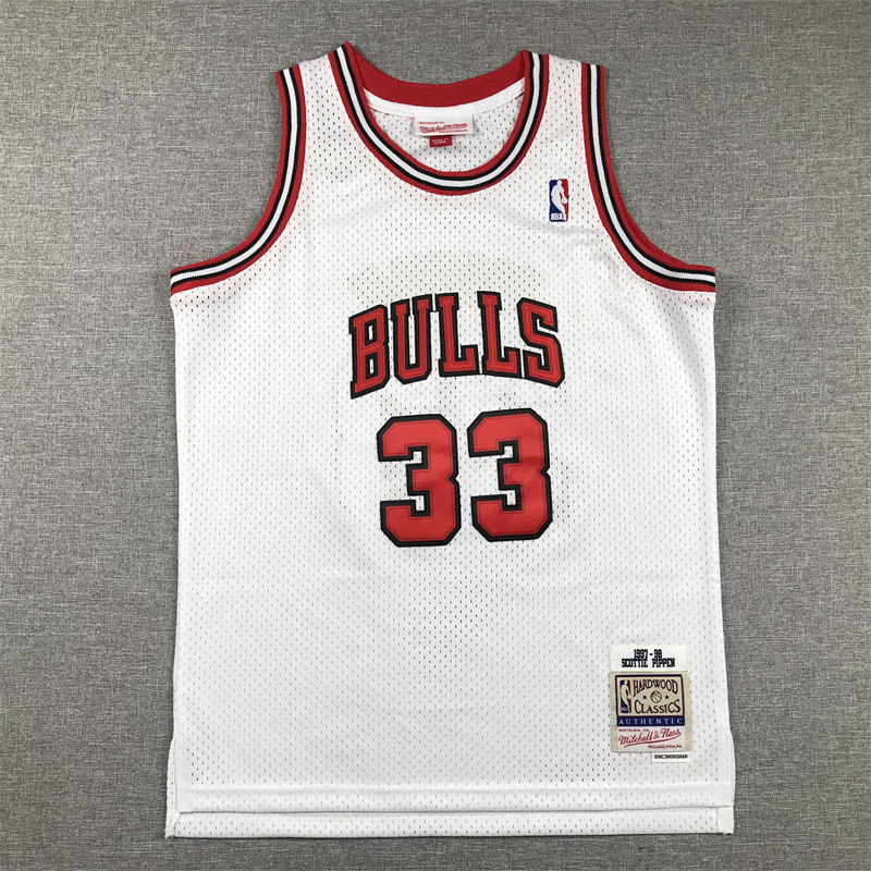 £ 12.07 ~ £ 14.72 - Chicago Bulls Kids Jersey White Classic 97/98 ...