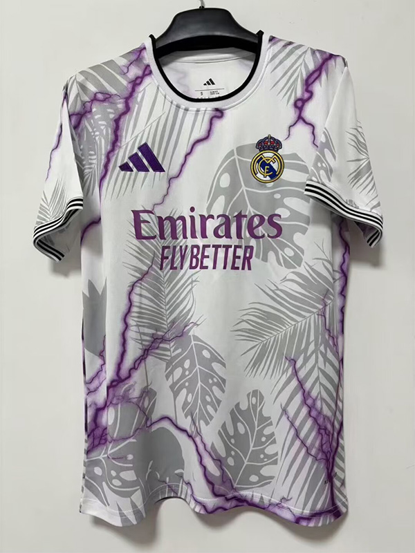 US$ 14.50 - 2025-26 RMA White Special Edition Fans Training Shirts(闪电紫 ...