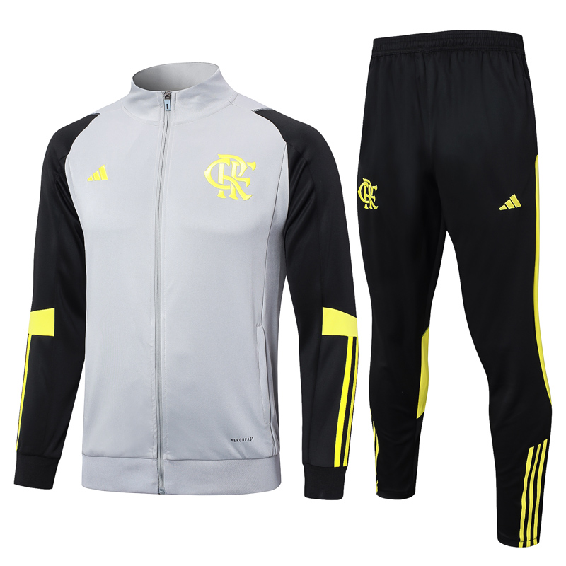 US$ 43.00 - 24-25 Flamengo Grey Jacket Tracksuit #A719 - www.kitgaga.com