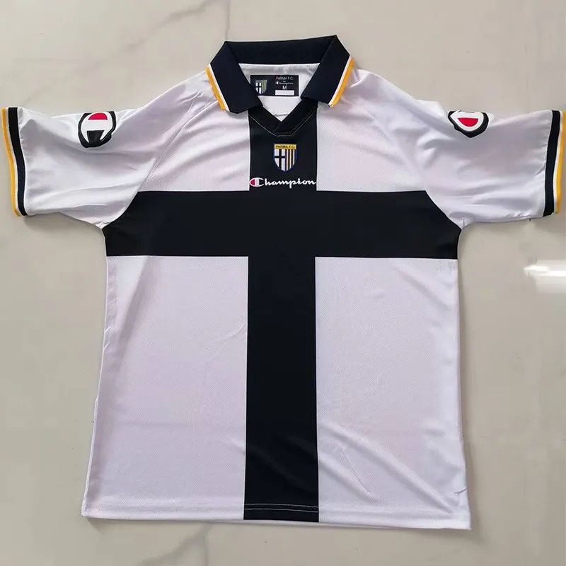 US$ 19.00 - 2005-2006 Parma White Retro Soccer Jersey - www.jerseyfut.com