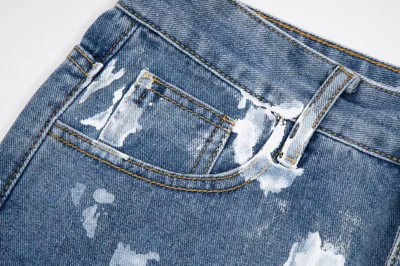 US$ 69.00 - White Splatter Print Jeans 1 Color- - www.repdog.cn