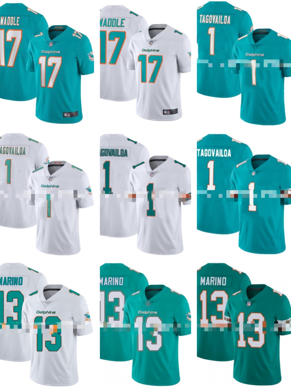 US$ 20.72 - Miami Dolphins 17# 1# 13# jersey 9 colors - www.repdog.cn
