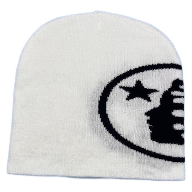 US$ 8.42 - Circle Side Face Goddess Logo Jacquard Cold beanie 2 colors ...