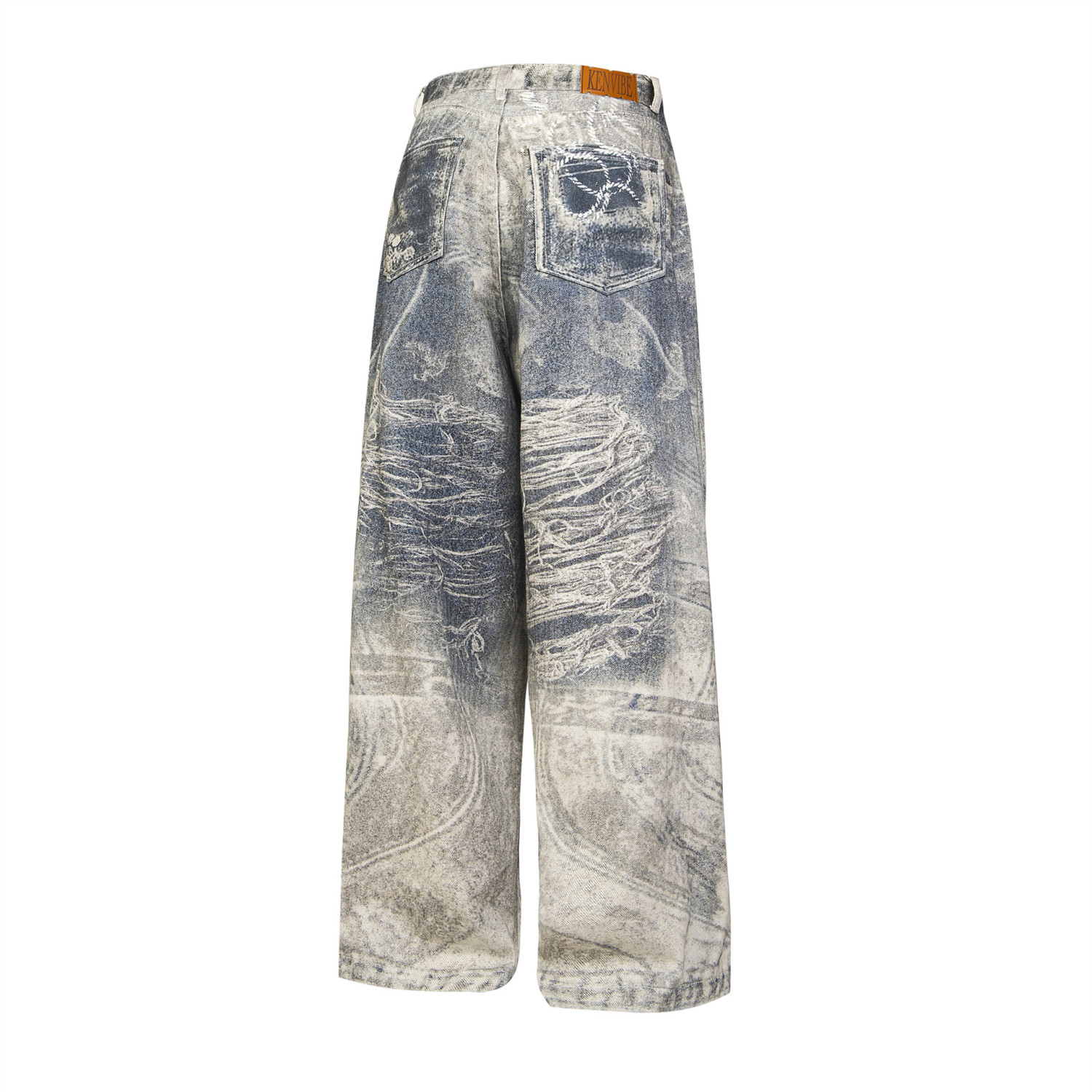 US$ 51.94 - Digital stereoscopic inkjet print vintage straight leg wide ...