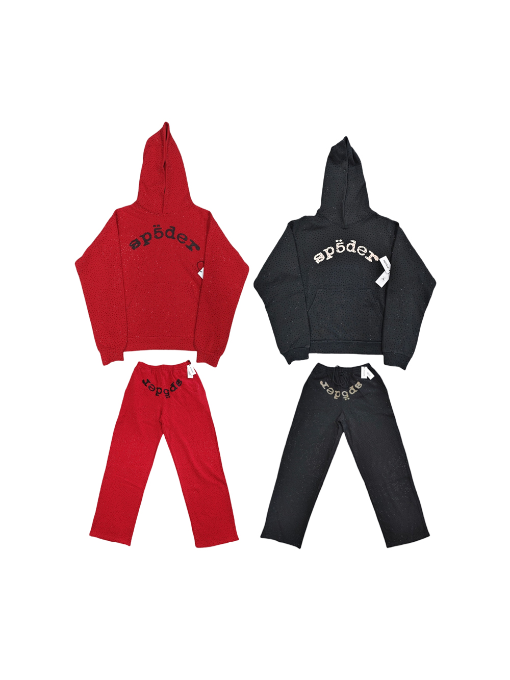 US$ 97.93 - Front and back Rhinestone monogrammed VVS Hoodie & Pants ...