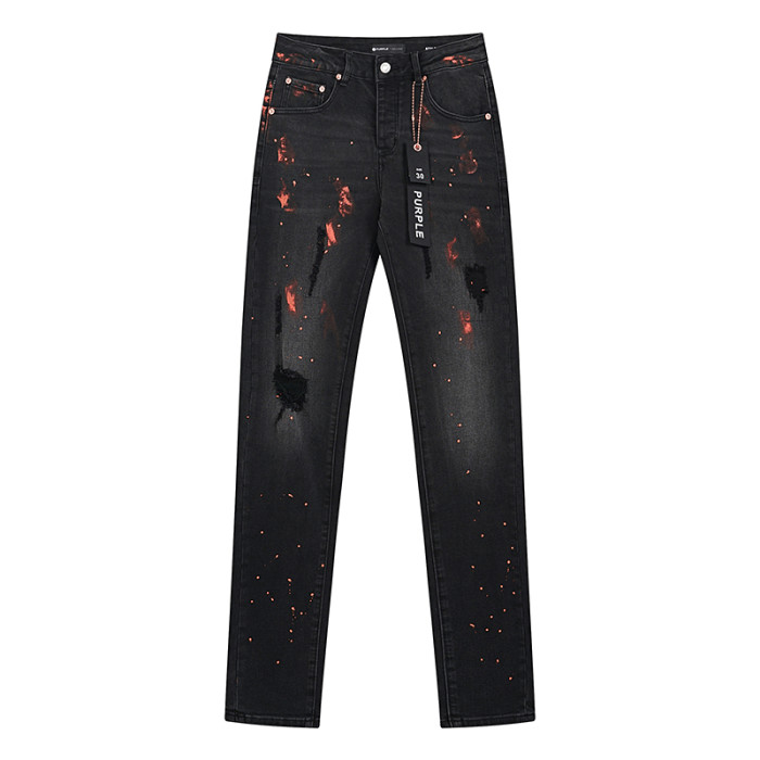US$ 84.92 - 28233562 Orange-red splashed ink jeans - www.repdog.cn