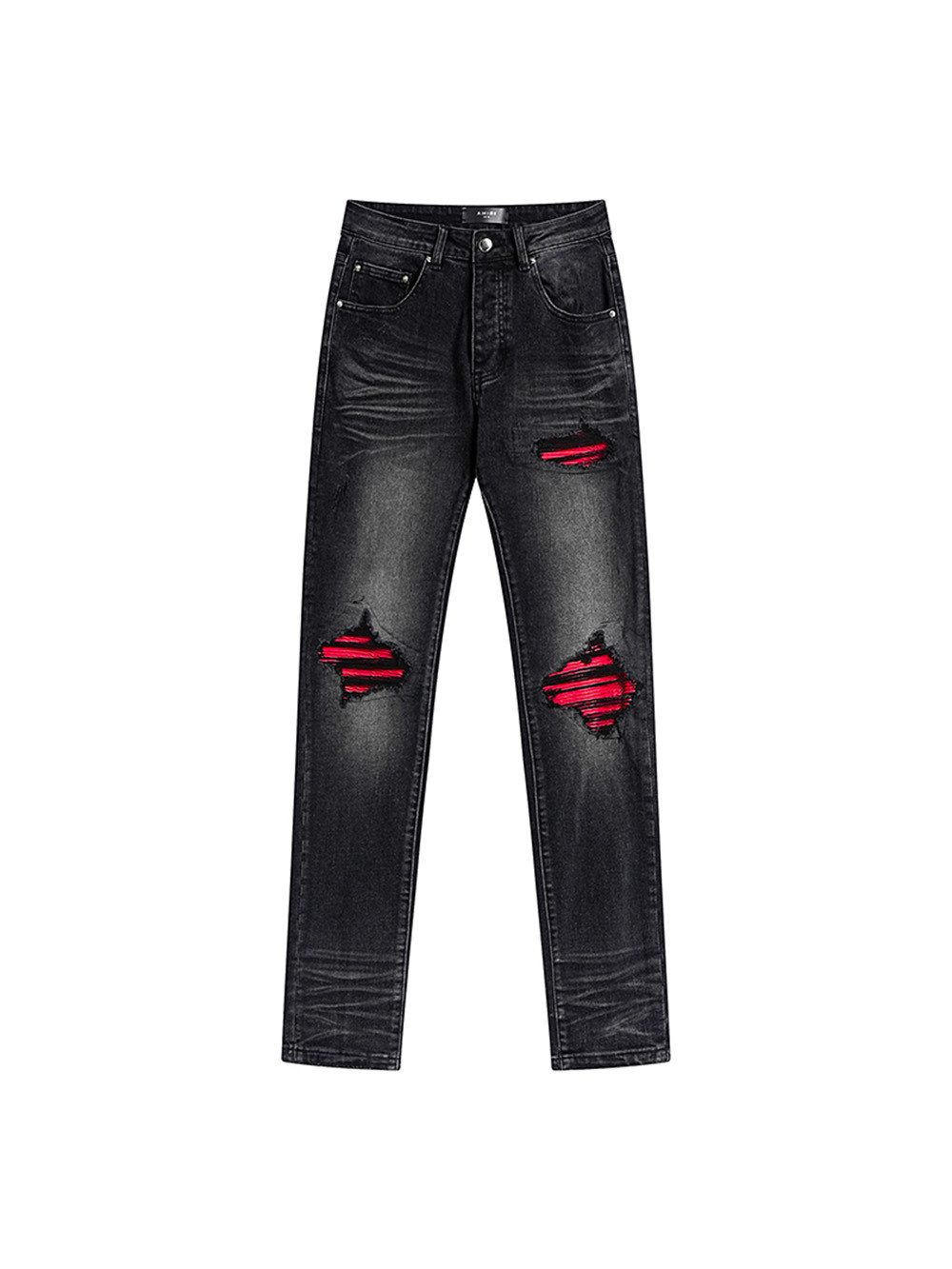 US$ 76.42 - Red Ripped Patch Jeans 28622535 - www.repdog.cn