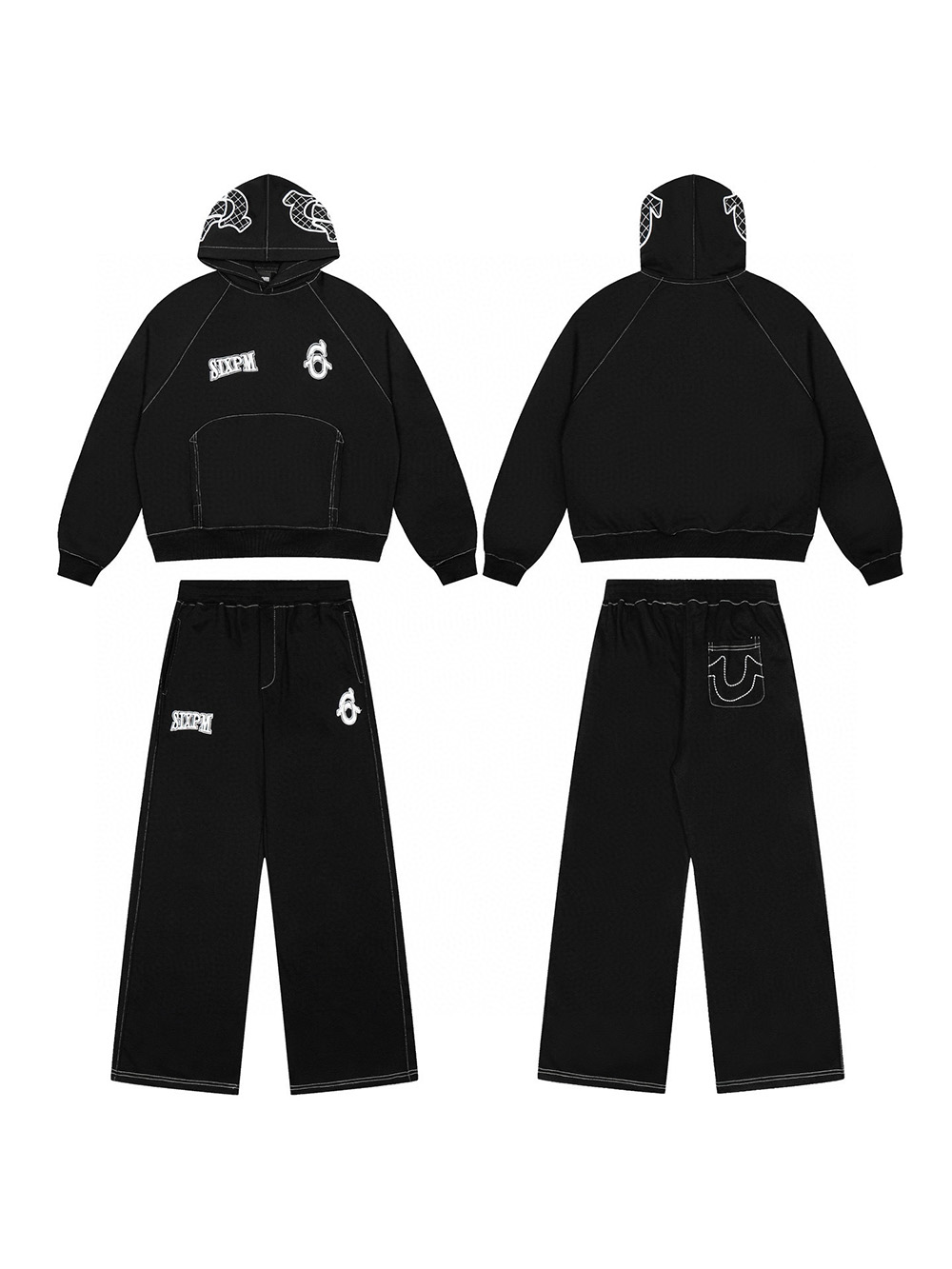 US$ 67.92 - Embroidered Logo Hoodie & Pants Set 3 colors 28749703 - www ...